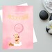 Cute Teddy Bear Card, New Baby Girl Card, Printable It's a Girl Card ...
