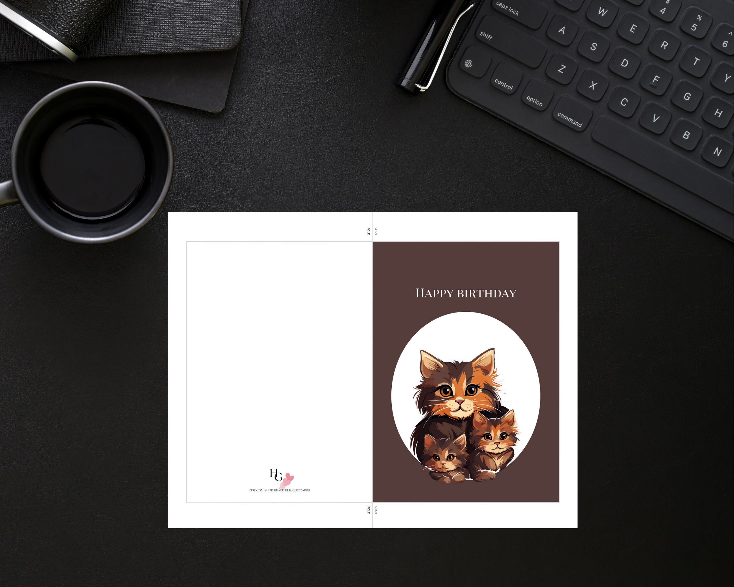 Cuteness of Cats Birthday Card, Anime Cat Birthday Card, Printable ...