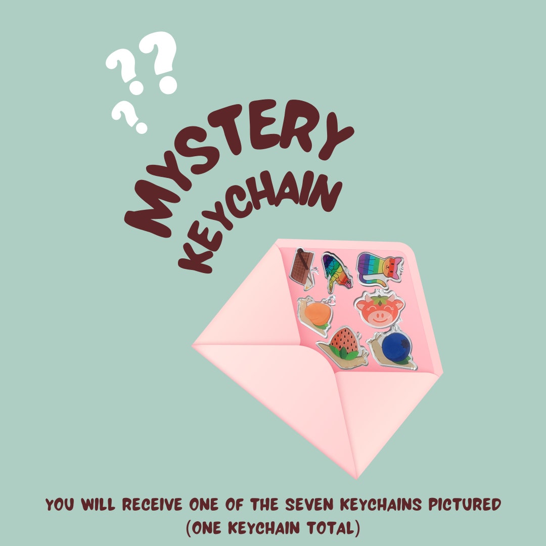 Mystery Keychain! One Mystery Double-sided Keychain. Fruit Snail ...
