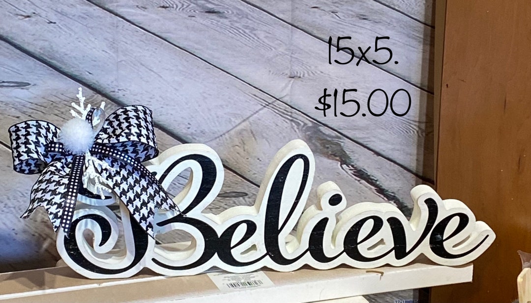 Christmas Believe Sign - Etsy