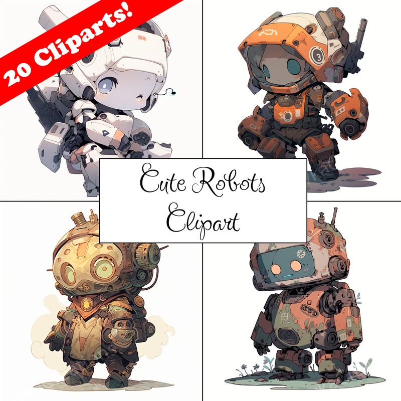 Cute Robot Art - Etsy