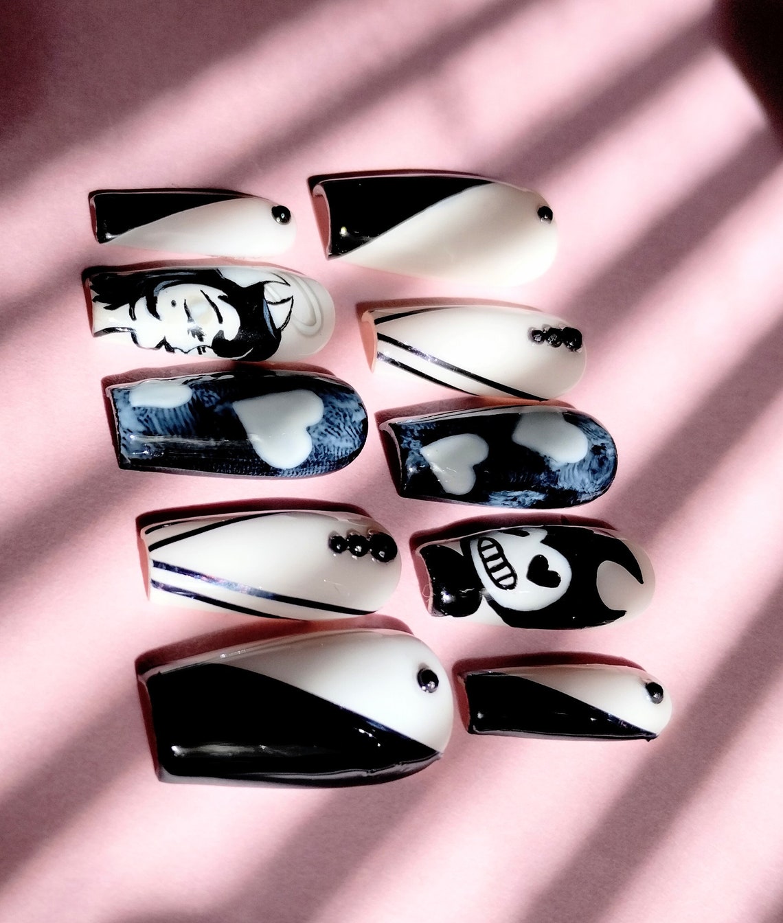 Bendy Anime Nails - Etsy