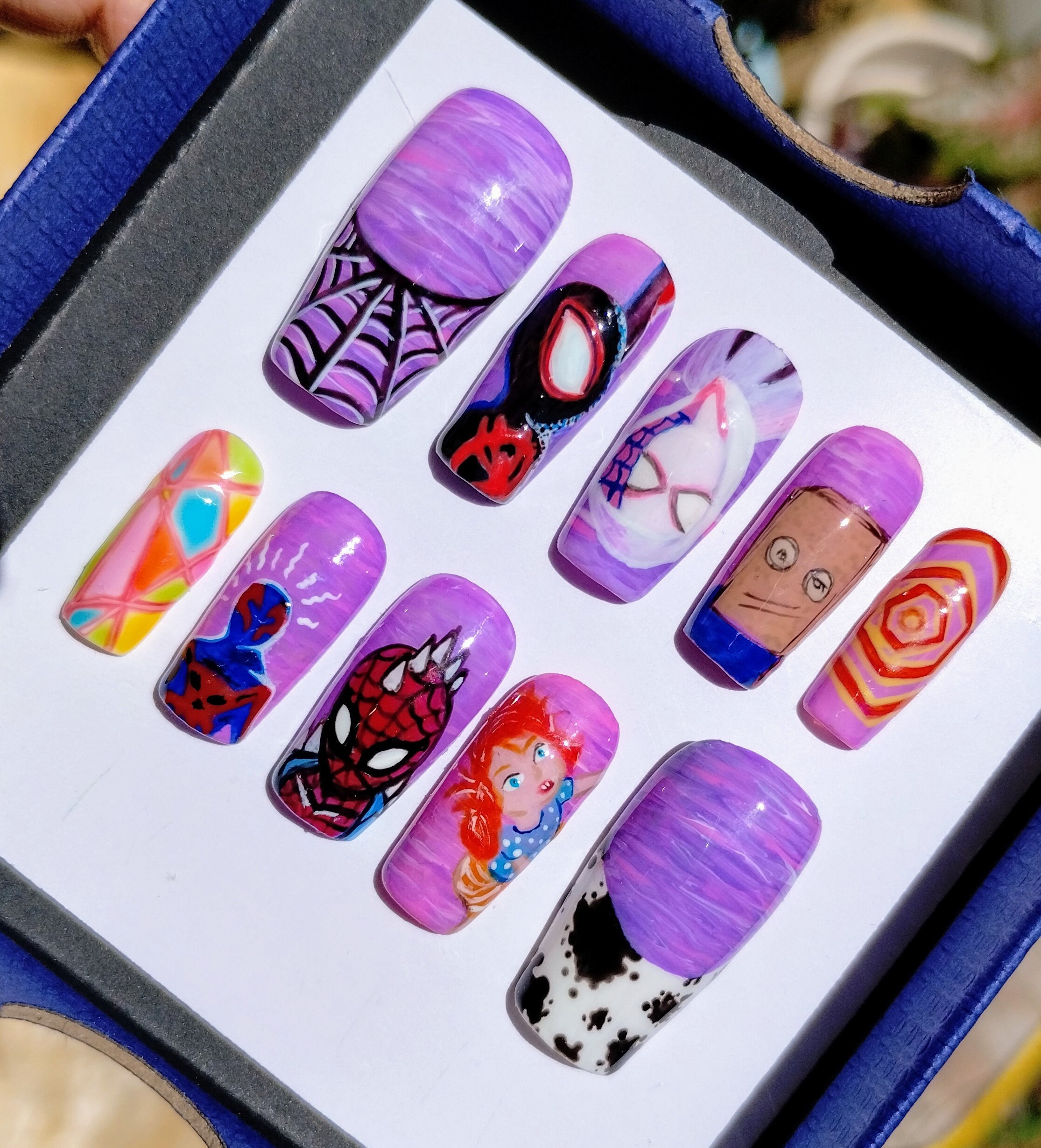 Spiderman Press-on Nails - Etsy