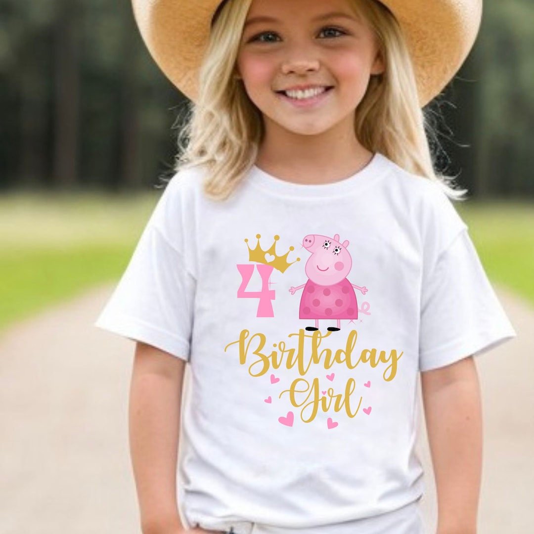Peppa Pig Birthday Shirt Personalized Peppa Birthday Shirt With Age ...
