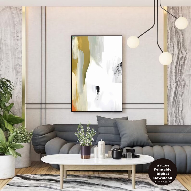 The Run Abstract Printable for a Dynamic Wall Art Display - Etsy