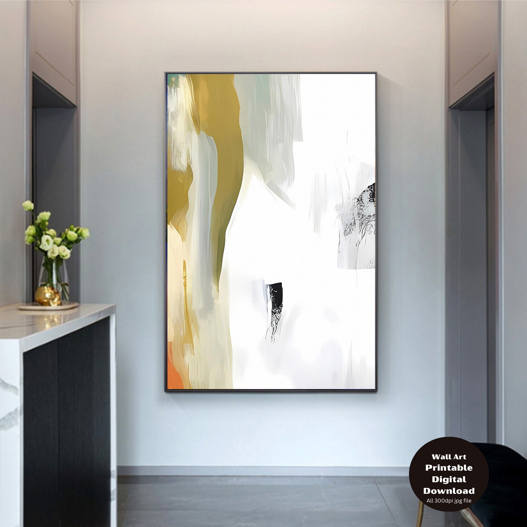 The Run Abstract Printable for a Dynamic Wall Art Display - Etsy