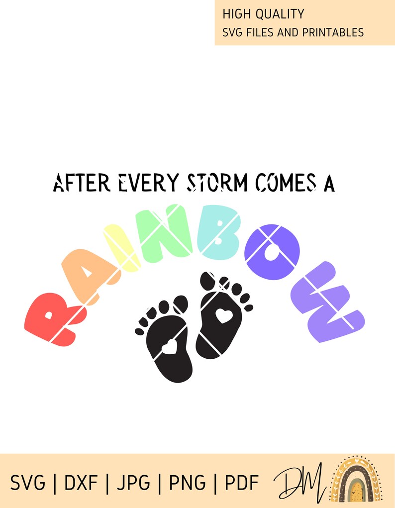 Rainbow Baby SVG Instant Download Miracle Baby DXF Newborn - Etsy Australia
