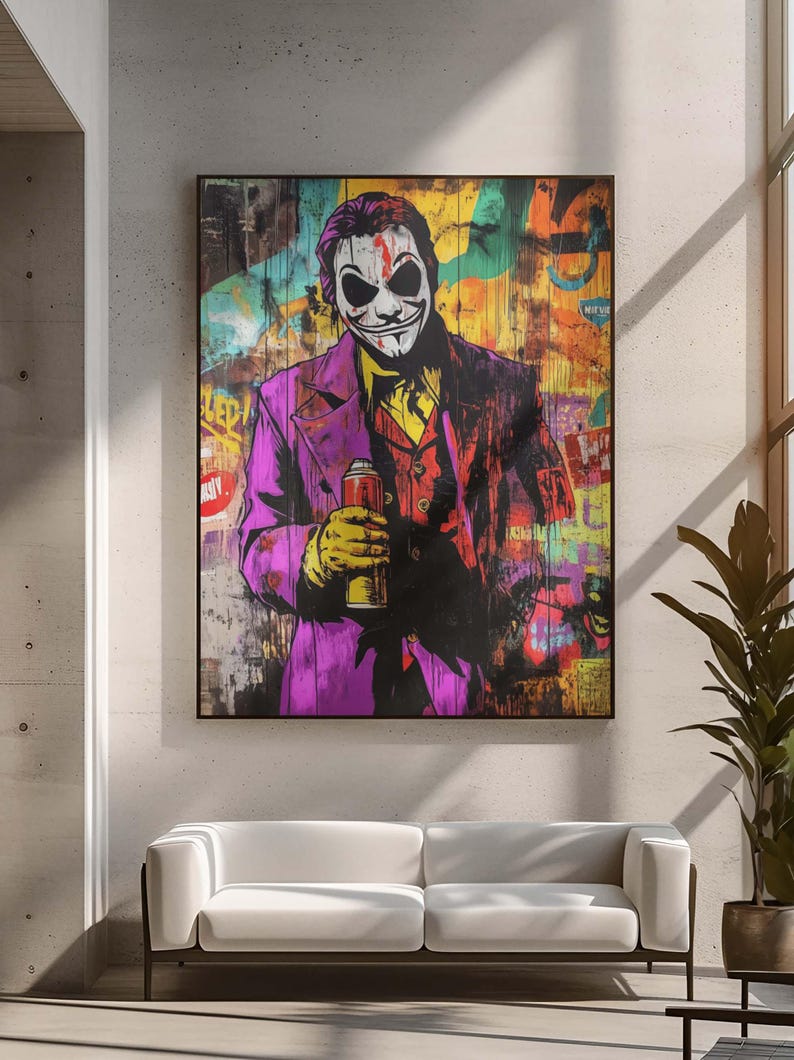 Vibrant Street Art Digital Download – Corporate Greed Satirical Mural ...