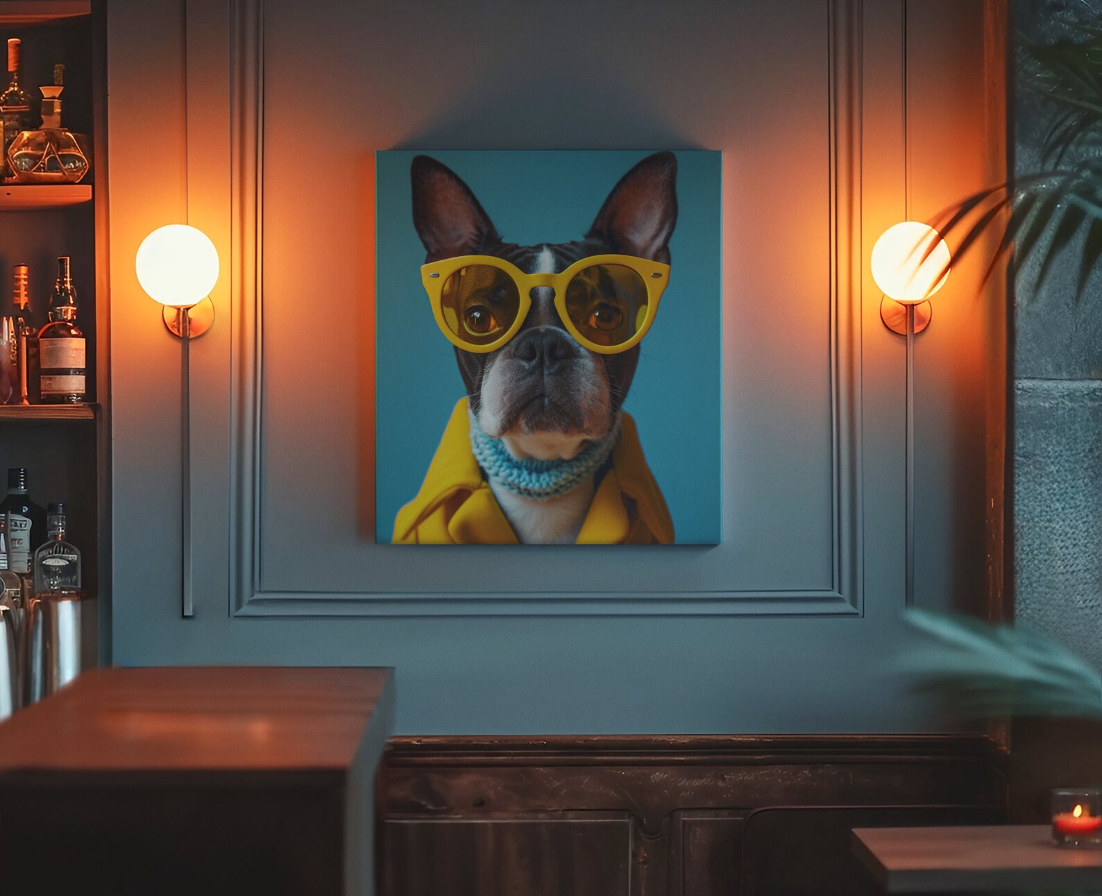 Boston Terrier Wall Art, Art Print, Wall Art, Funny Wall Decor, Boston ...