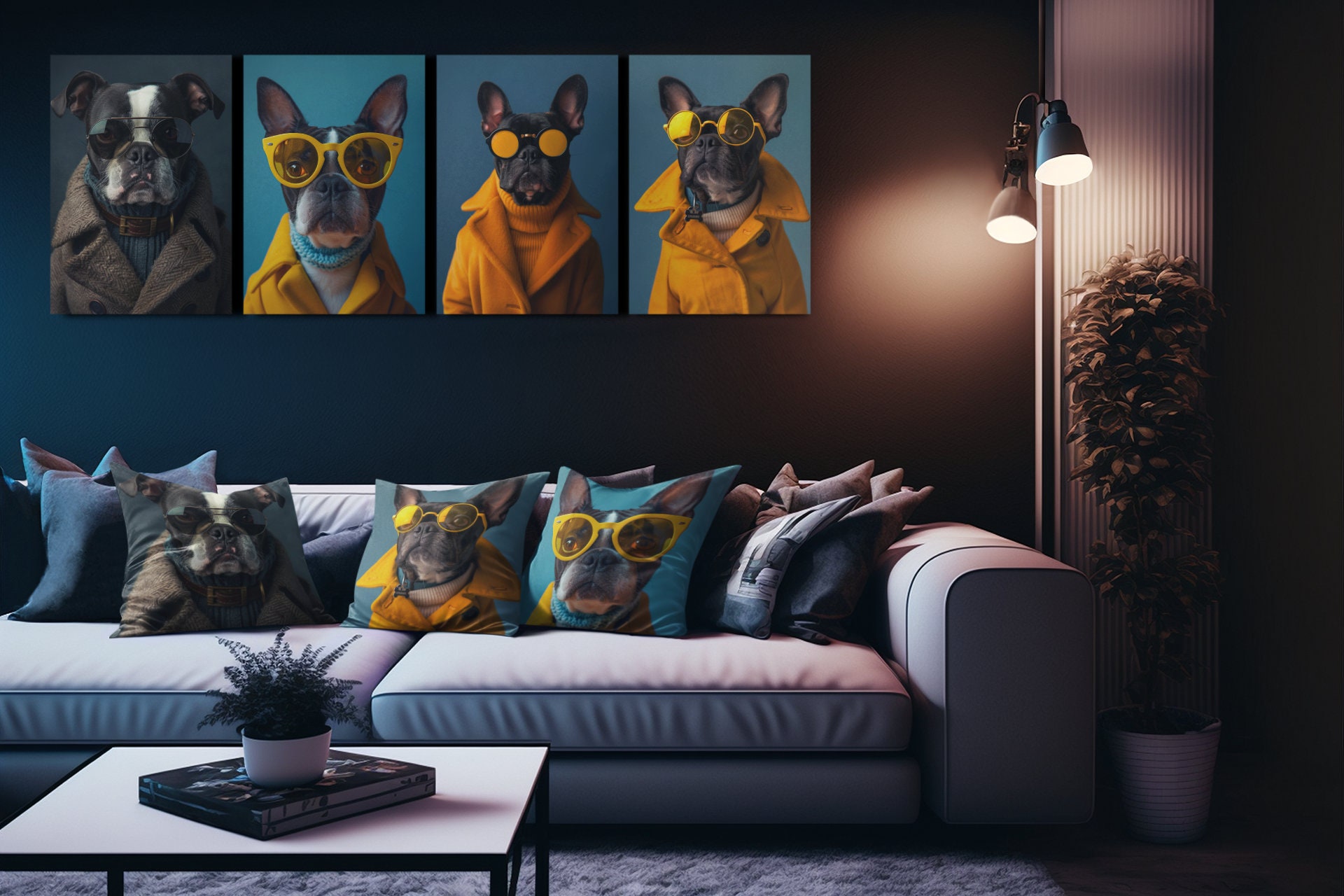 Boston Terrier Wall Art, Art Print, Wall Art, Funny Wall Decor, Boston ...