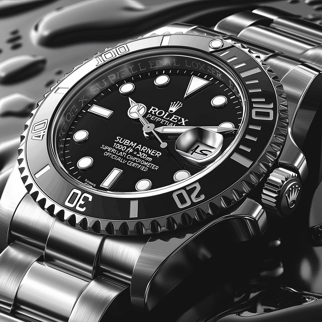Stunning Rolex Submariner Digital Art Download – High-quality Printable ...