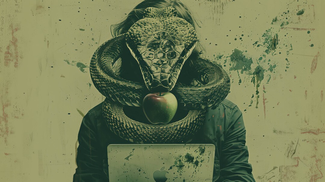 The Digital Serpent High Resolution Wall Art | Instant Download Modern Art | Technology and ...