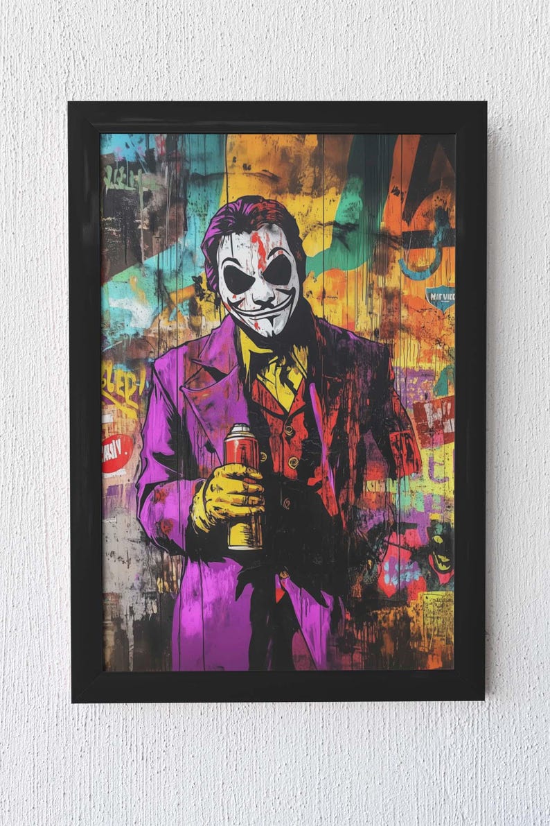 Vibrant Street Art Digital Download – Corporate Greed Satirical Mural ...