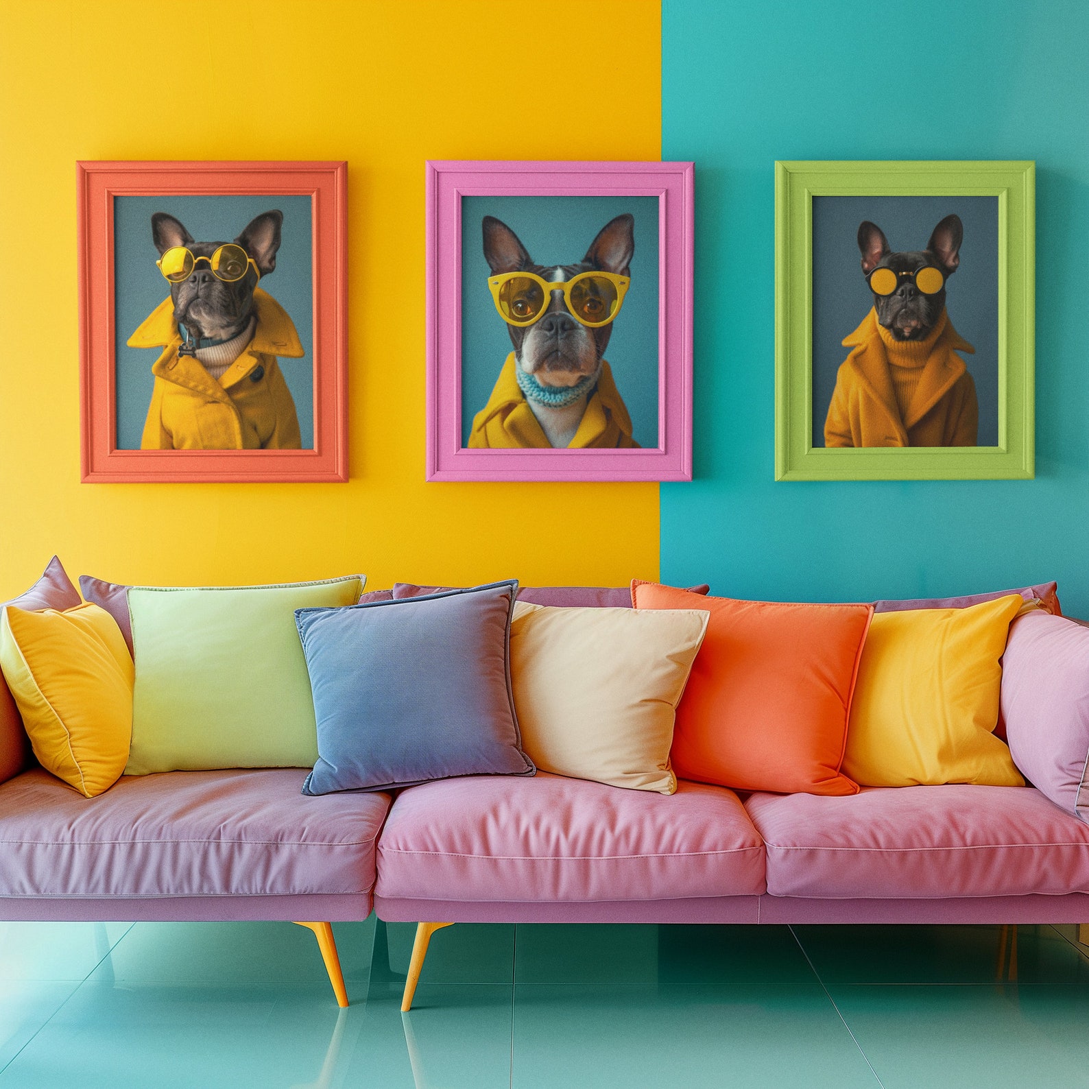 Boston Terrier Wall Art, Art Print, Wall Art, Funny Wall Decor, Boston ...