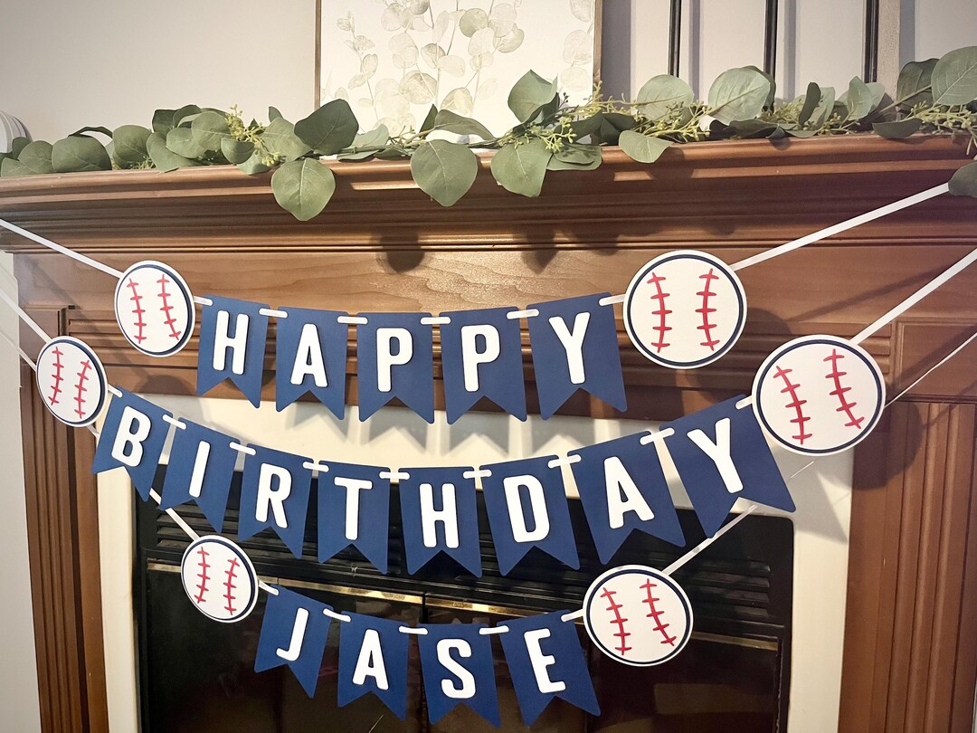 Baseball Birthday Banner. Baseball Birthday Party. Baseball First ...