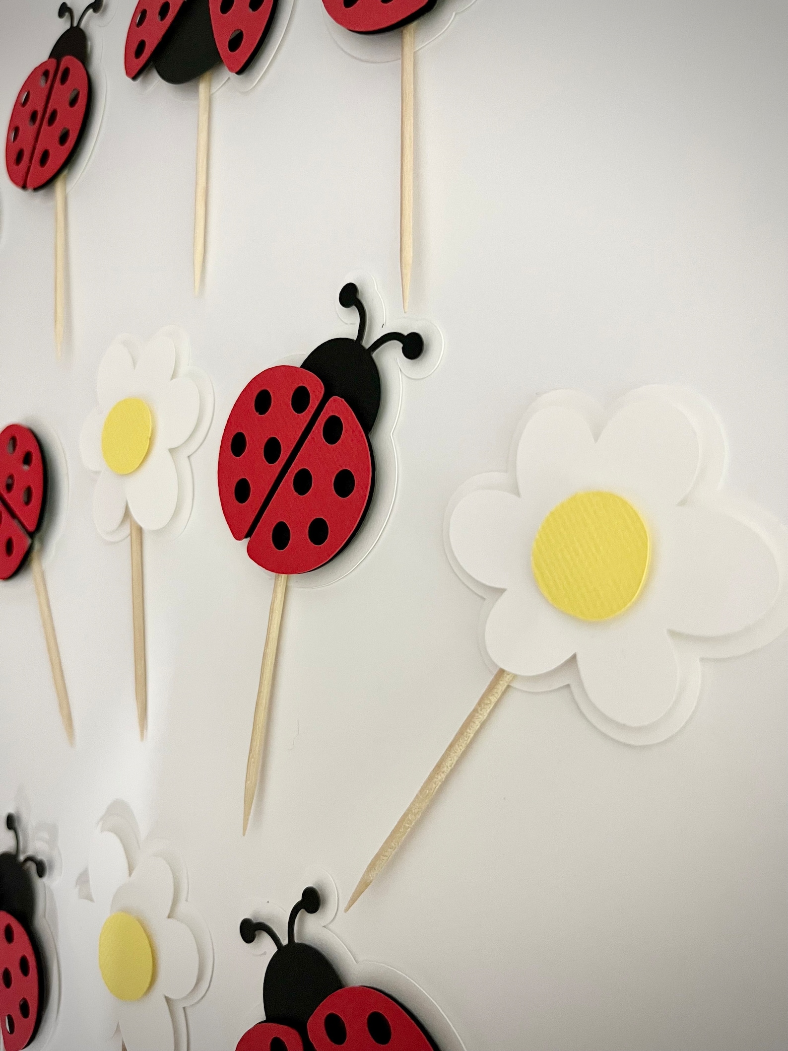 Ladybug Birthday Party Cupcake Toppers. Ladybug Cupcake Toppers. Daisy ...