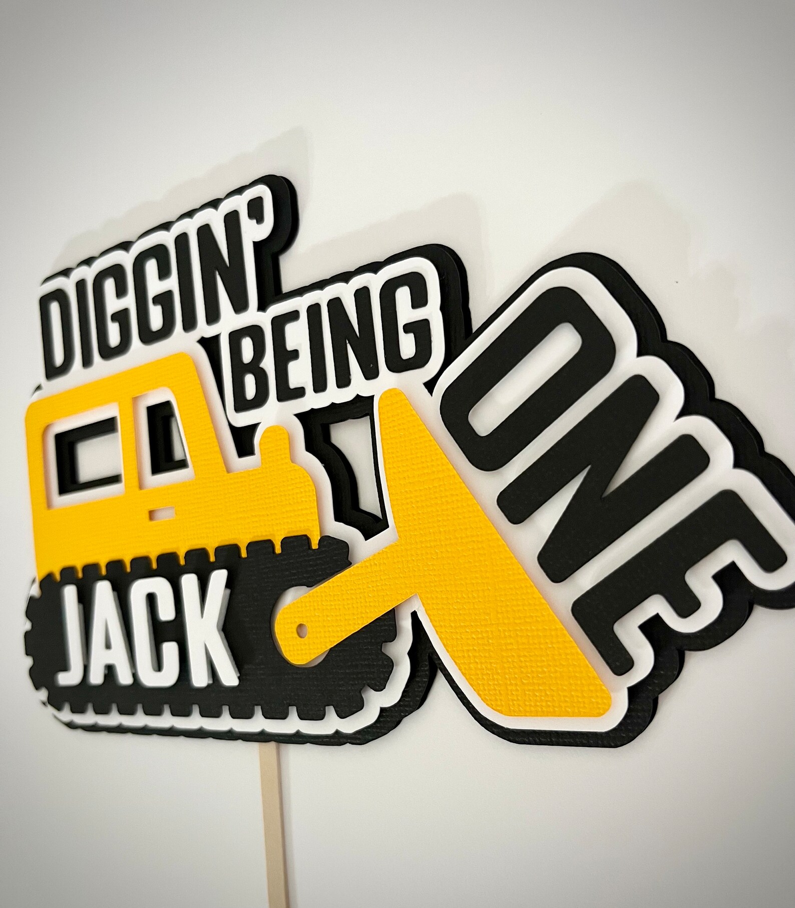 Construction Cake Topper. First Birthday. Personalized Boys ...