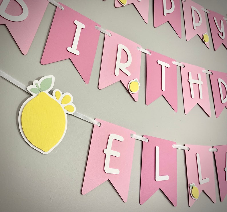 Lemon Birthday Banner. Lemon Party Decor. Sweet One Birthday ...