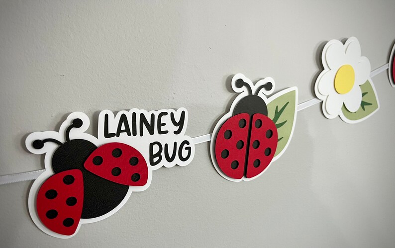 Ladybug Birthday Decorative Banner - Etsy