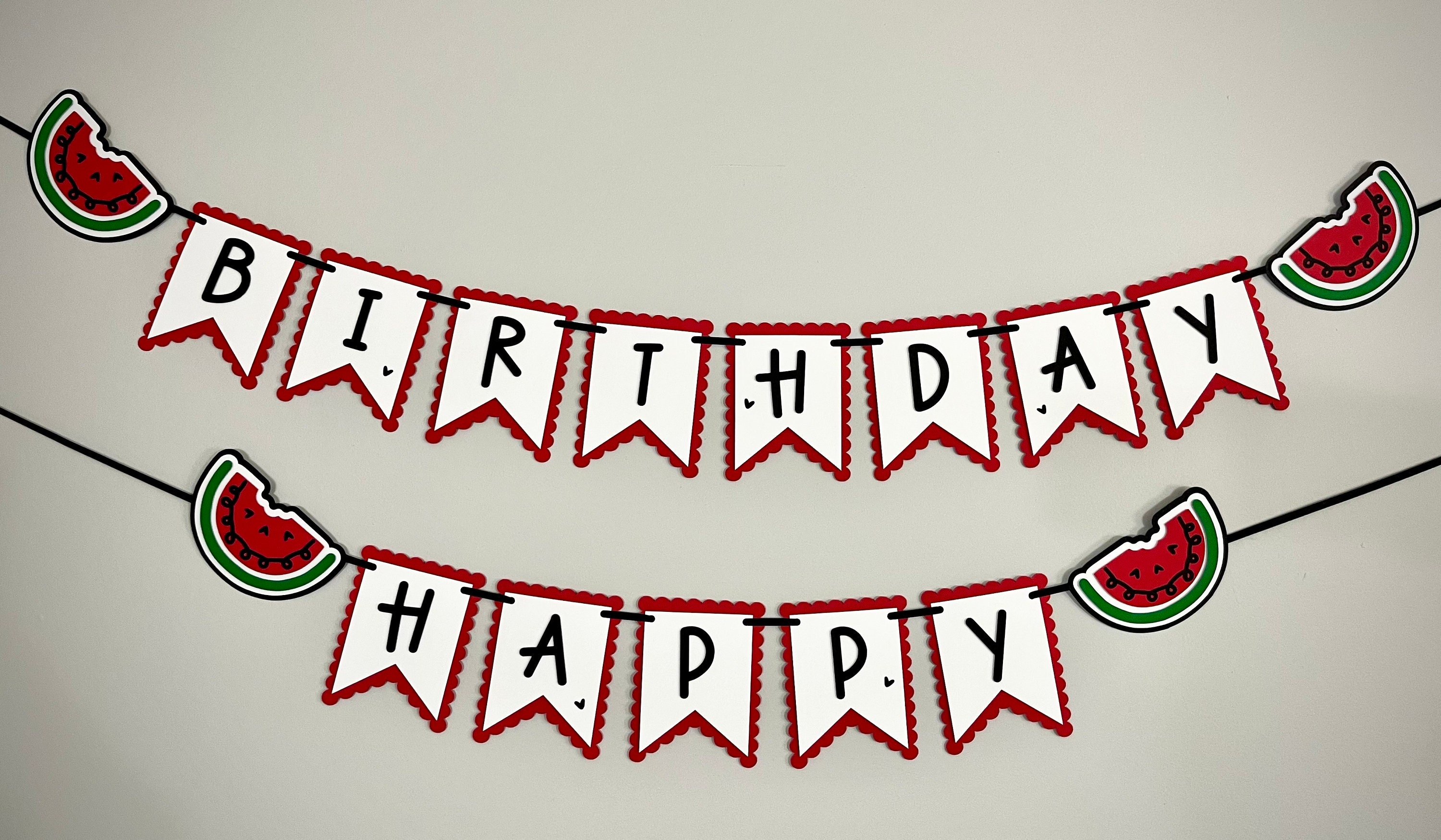 Watermelon Birthday Banner. One in a Melon Birthday Banner. Watermelon ...