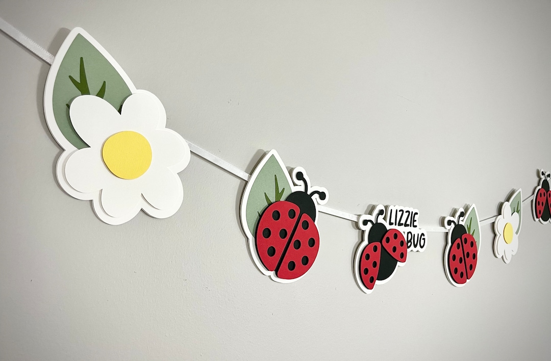 Ladybug Birthday Party Decorations. Ladybug Birthday Banner. Decorative ...