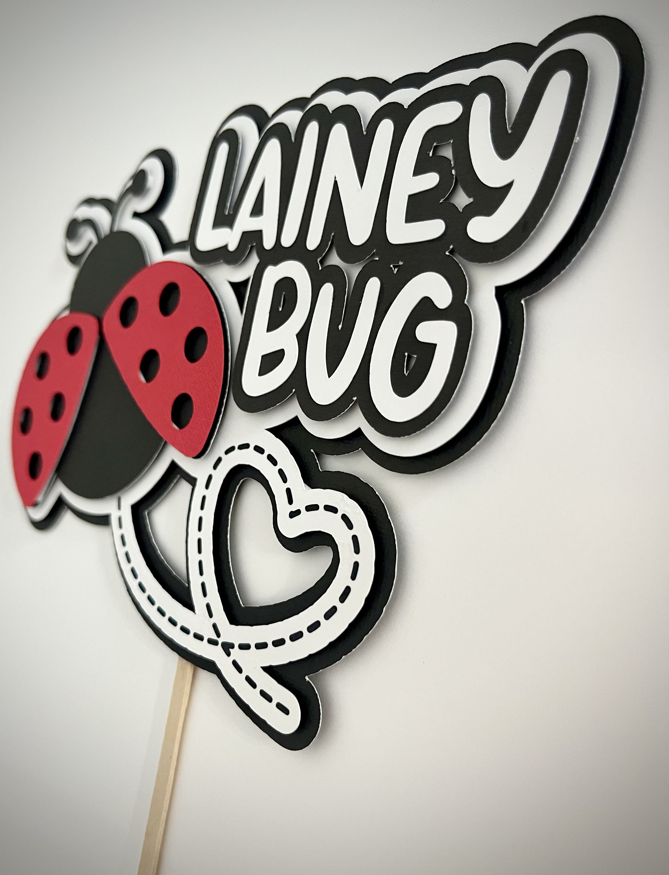 Ladybug Birthday Party Cake Topper. Personalized Ladybug Cake Topper ...