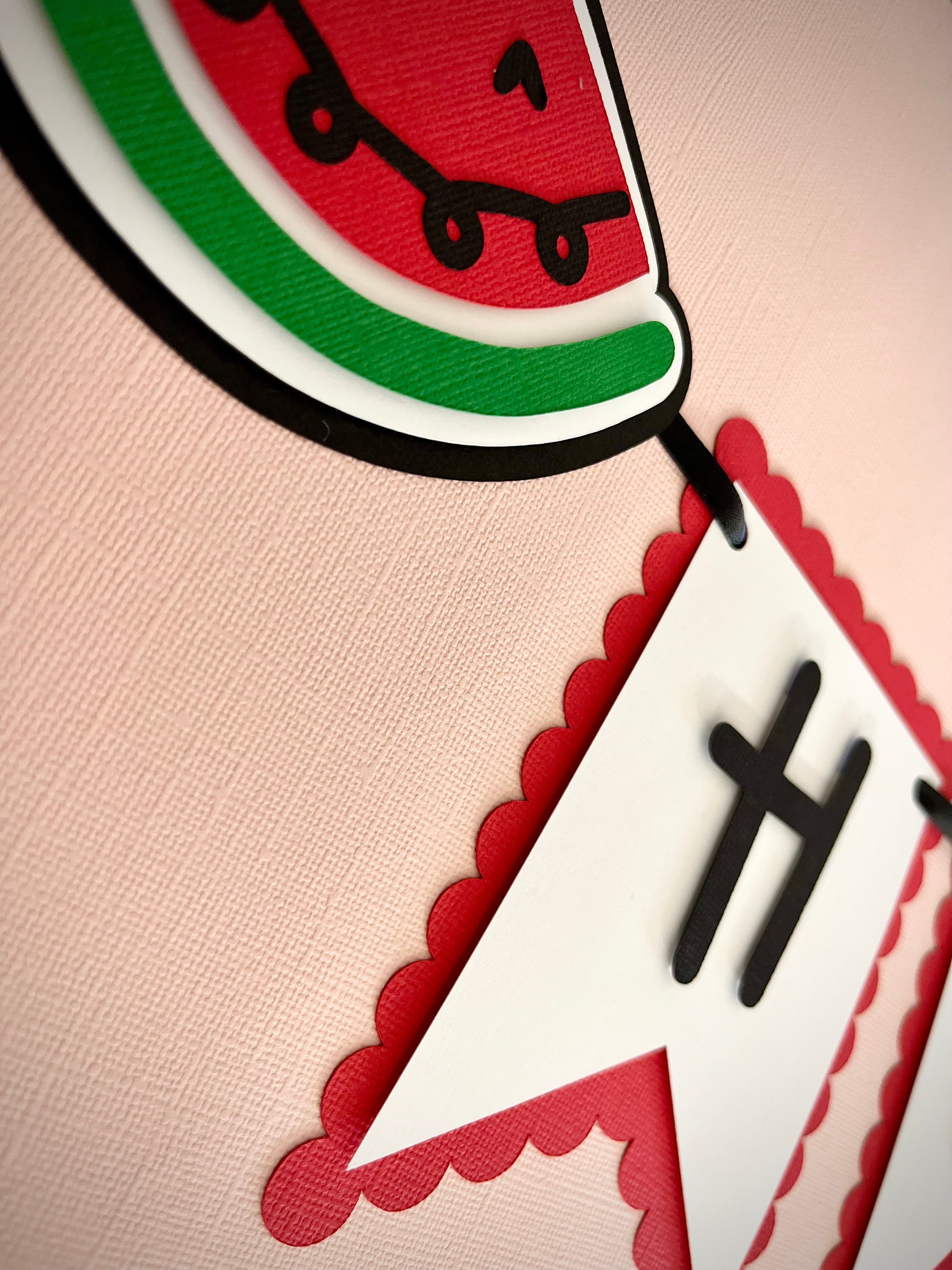 Watermelon Birthday Banner. One in a Melon Birthday Banner. Watermelon ...