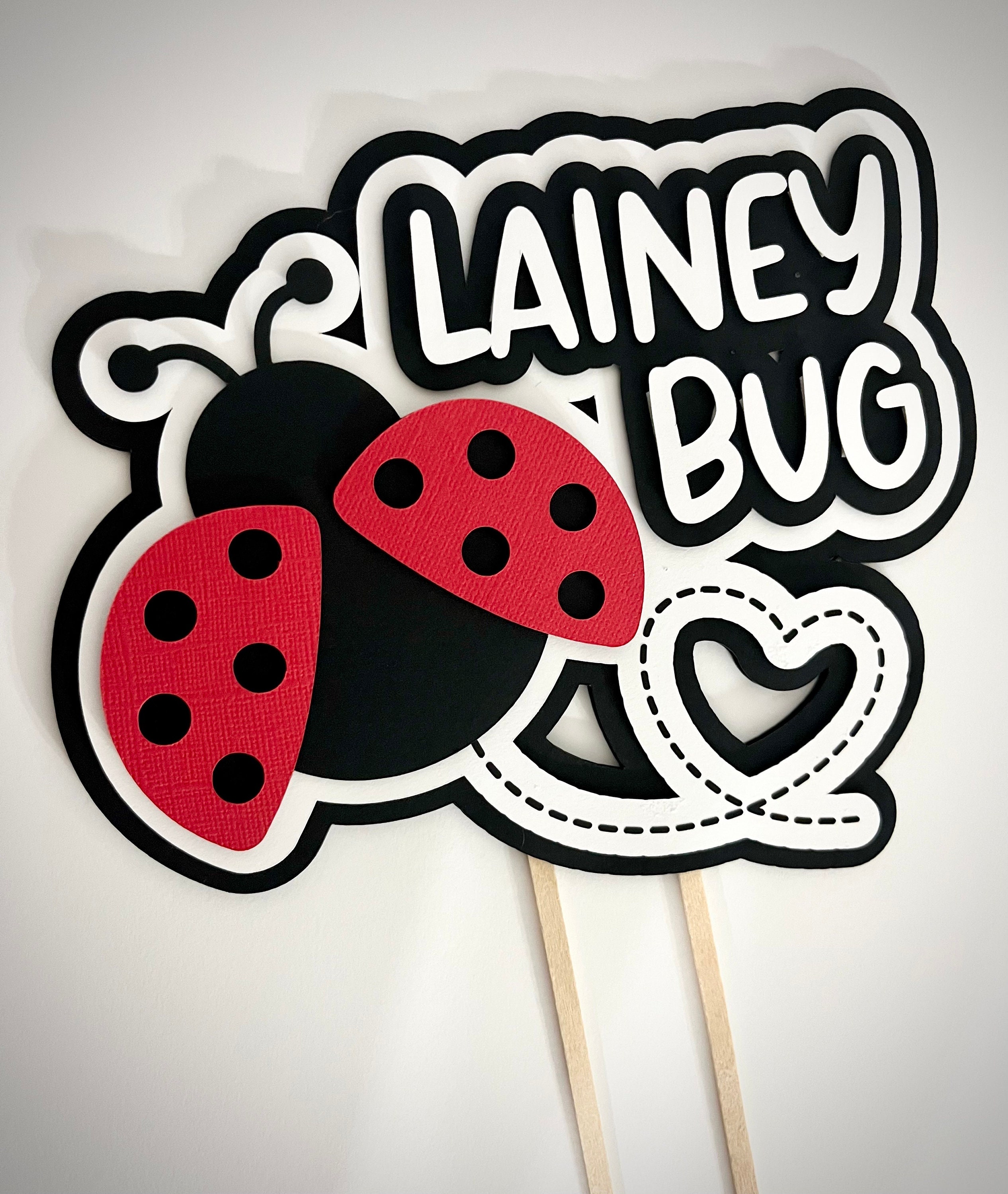Ladybug Birthday Party Cake Topper. Personalized Ladybug Cake Topper ...