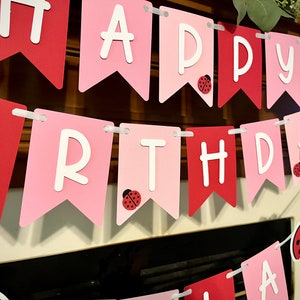 Ladybug Happy Birthday Banner Personalized. Ladybug Party Decorations ...