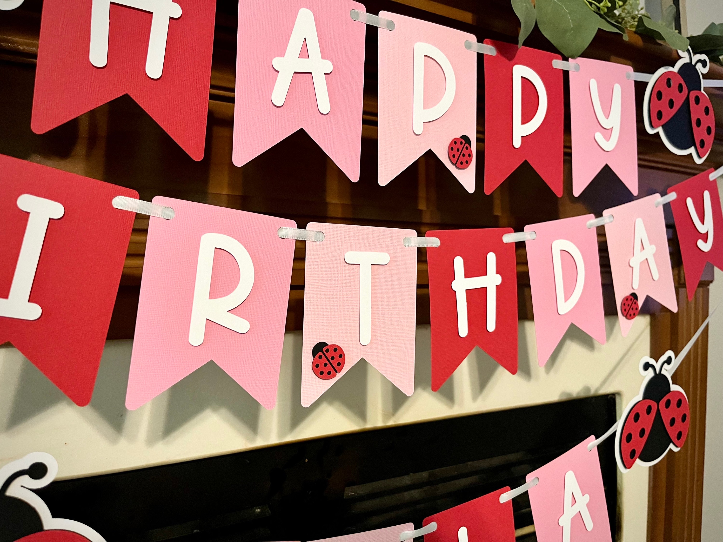 Ladybug Happy Birthday Banner Personalized. Ladybug Party Decorations ...