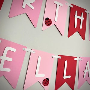 Ladybug Happy Birthday Banner Personalized. Ladybug Party Decorations ...