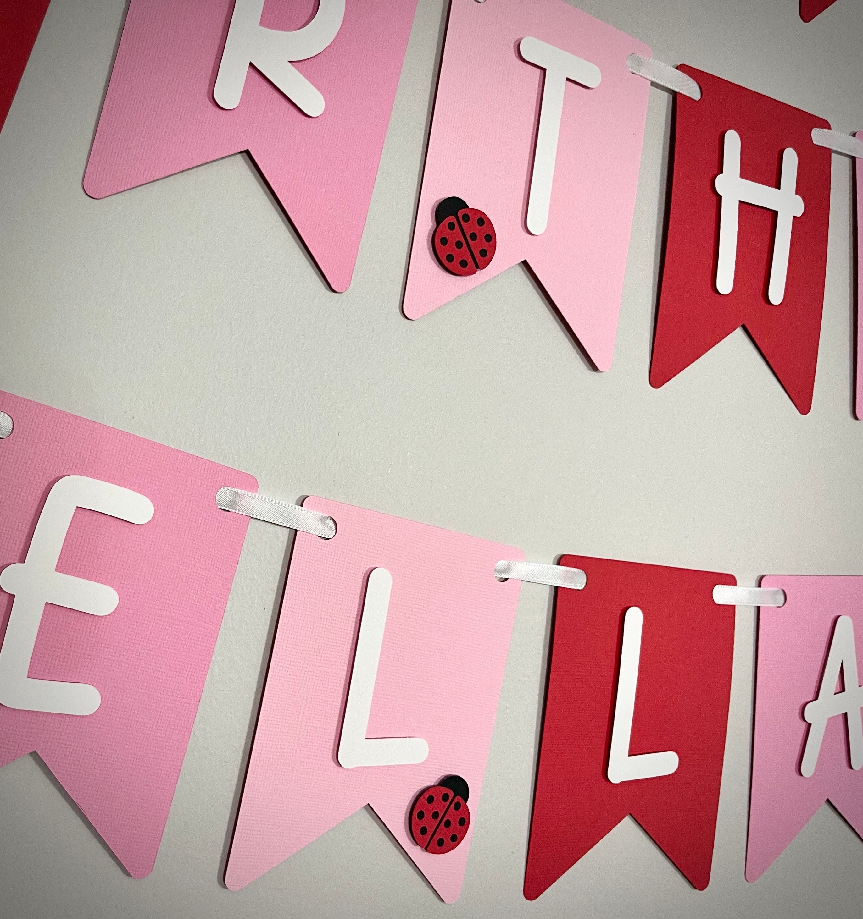 Ladybug Happy Birthday Banner Personalized. Ladybug Party Decorations ...