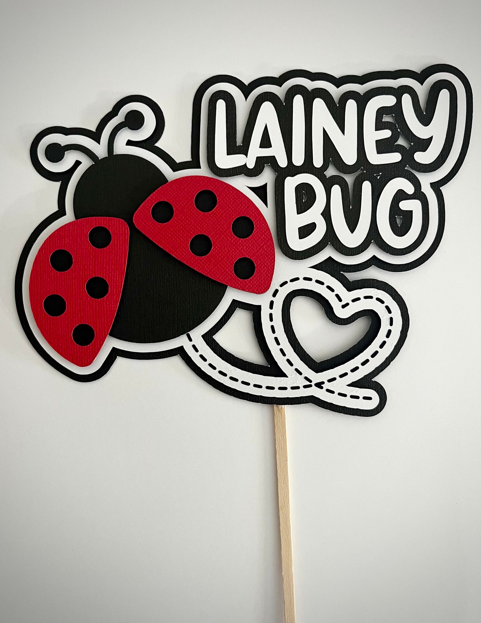 Ladybug Birthday Party Cake Topper. Personalized Ladybug Cake Topper ...