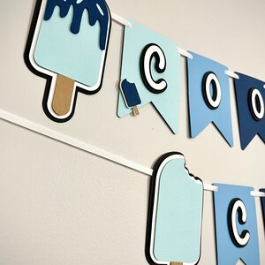 Popsicle First Birthday Banner. Cool One Popsicle Birthday Decorations ...