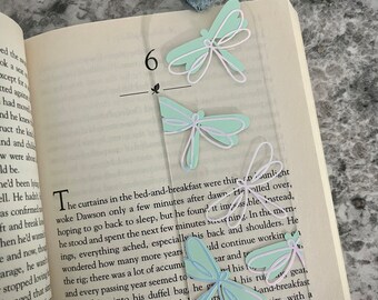 Dragonfly Bookmark Printable Bookmarks Flower Nature Fantasy - Etsy