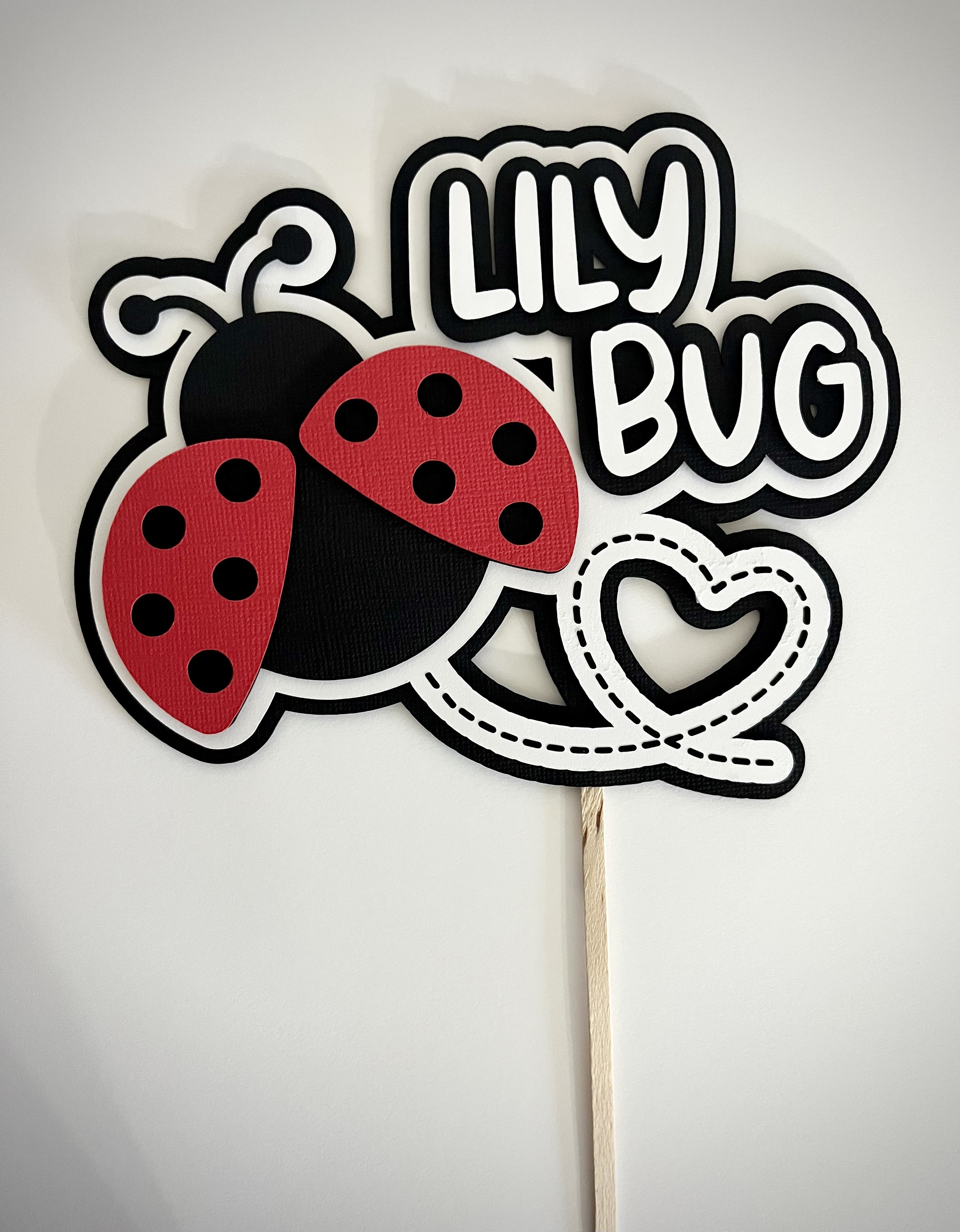 Ladybug Birthday Party Cake Topper. Personalized Ladybug Cake Topper ...