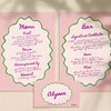Whimsical Menu Template Wedding Menu Template Funky Menu Hand Drawn ...