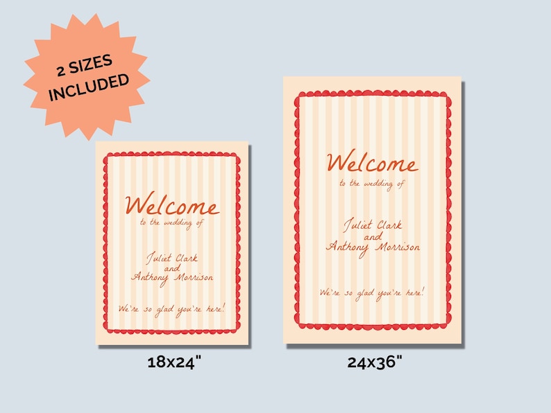 Wedding Welcome Sign Template Colorful Wedding Sign Large - Etsy