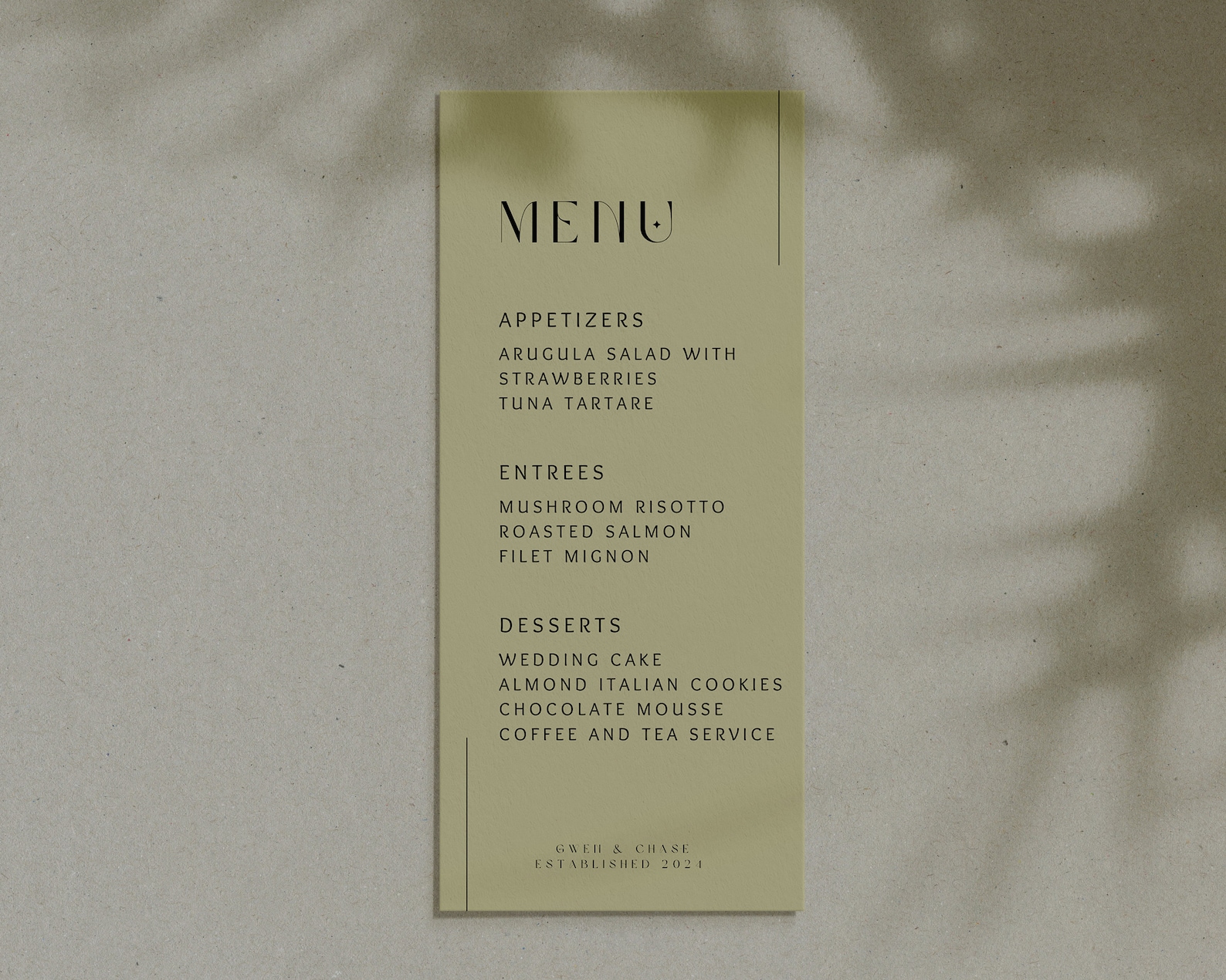 Wedding Menu Template Food and Drink Menu Double Sided Menu Template ...