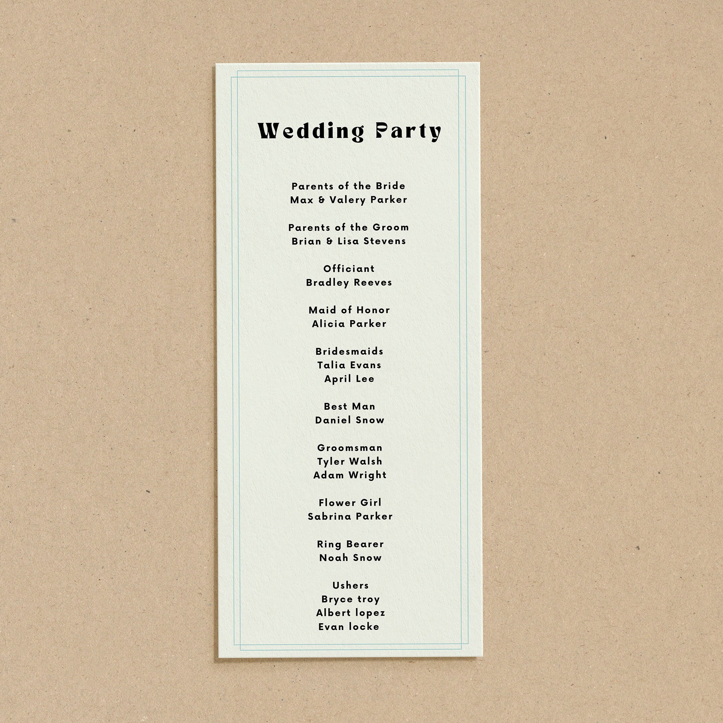 Wedding Ceremony Program Wedding Program Template Printable Program for ...