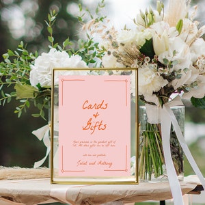 Wedding Cards and Gifts Sign Printable Gift Table Sign Colorful Wedding ...