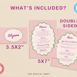 Double Sided Food and Drink Menu Template Place Card Settings Template ...