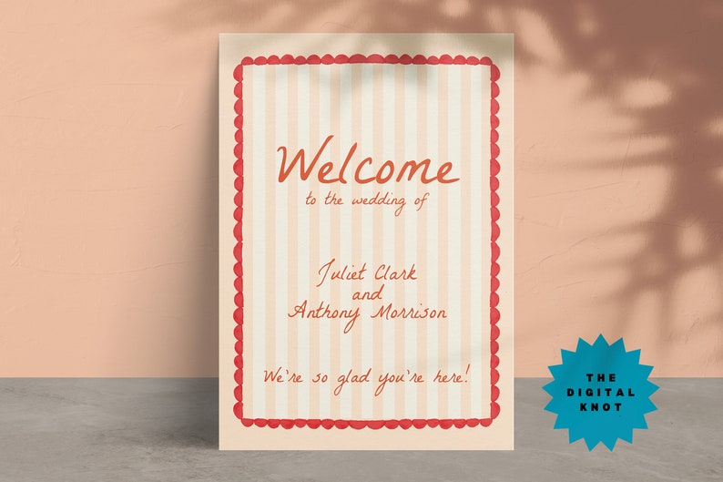 Wedding Welcome Sign Template Colorful Wedding Sign Large - Etsy