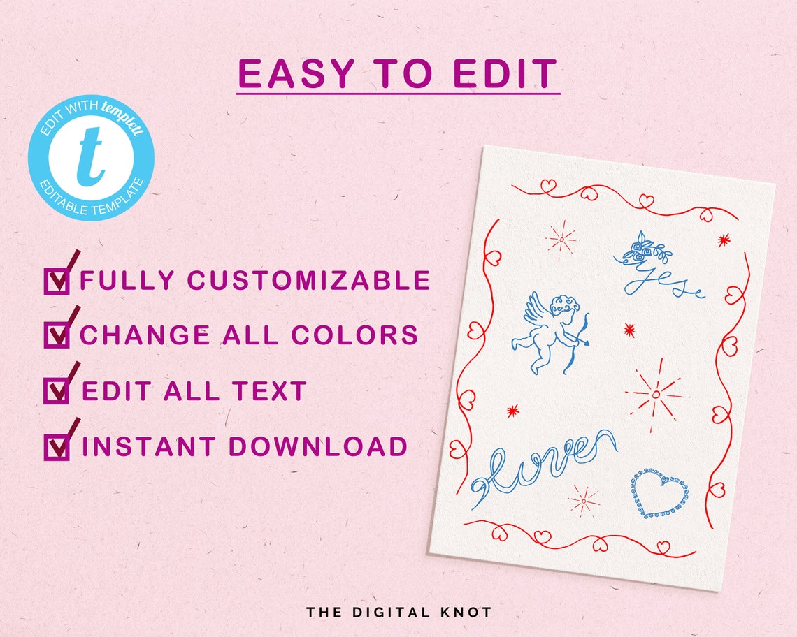 Whimsical Menu Template Wedding Menu Template Funky Menu Hand - Etsy