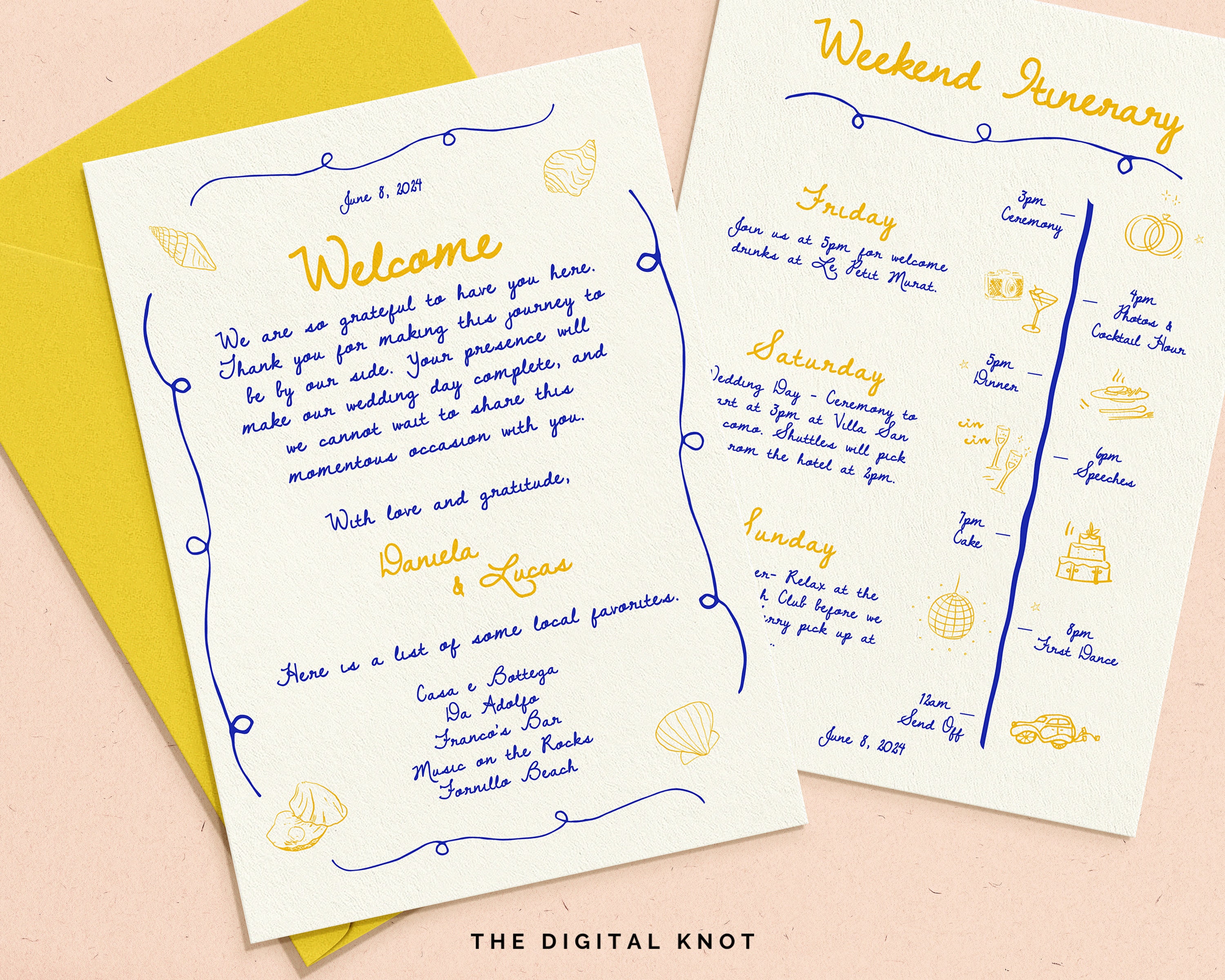 Wedding Welcome Letter Template Whimsical Wedding Letter - Etsy