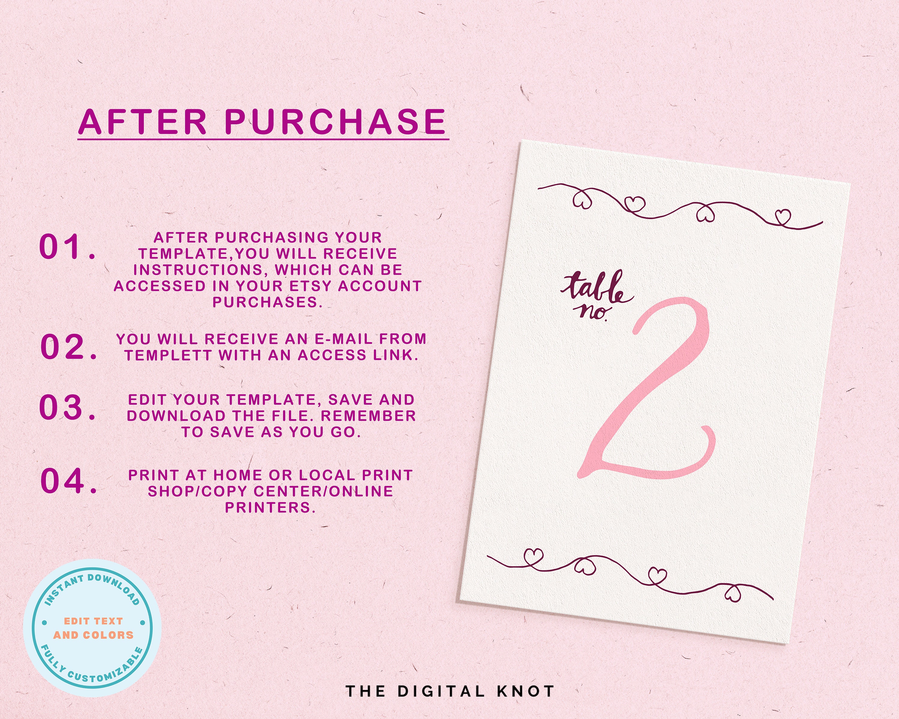 Reception Table Numbers Template Wedding Table Numbers Template ...