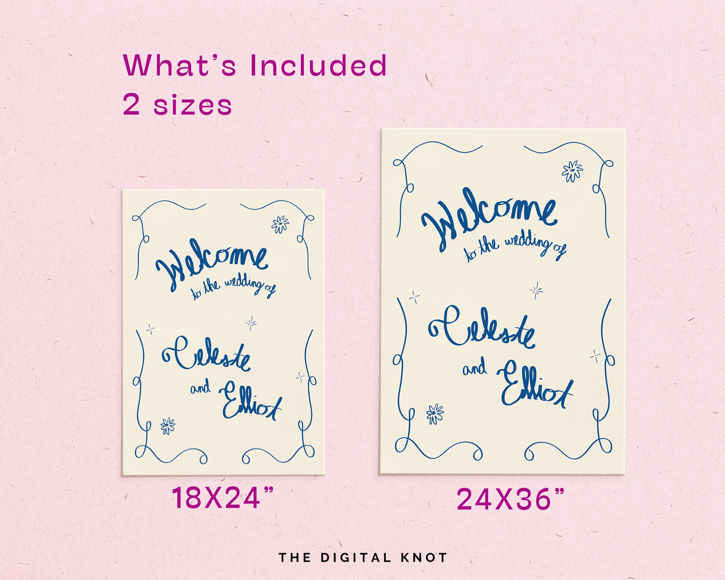 Wedding Welcome Sign Template Whimsical Wedding Sign Large - Etsy Australia
