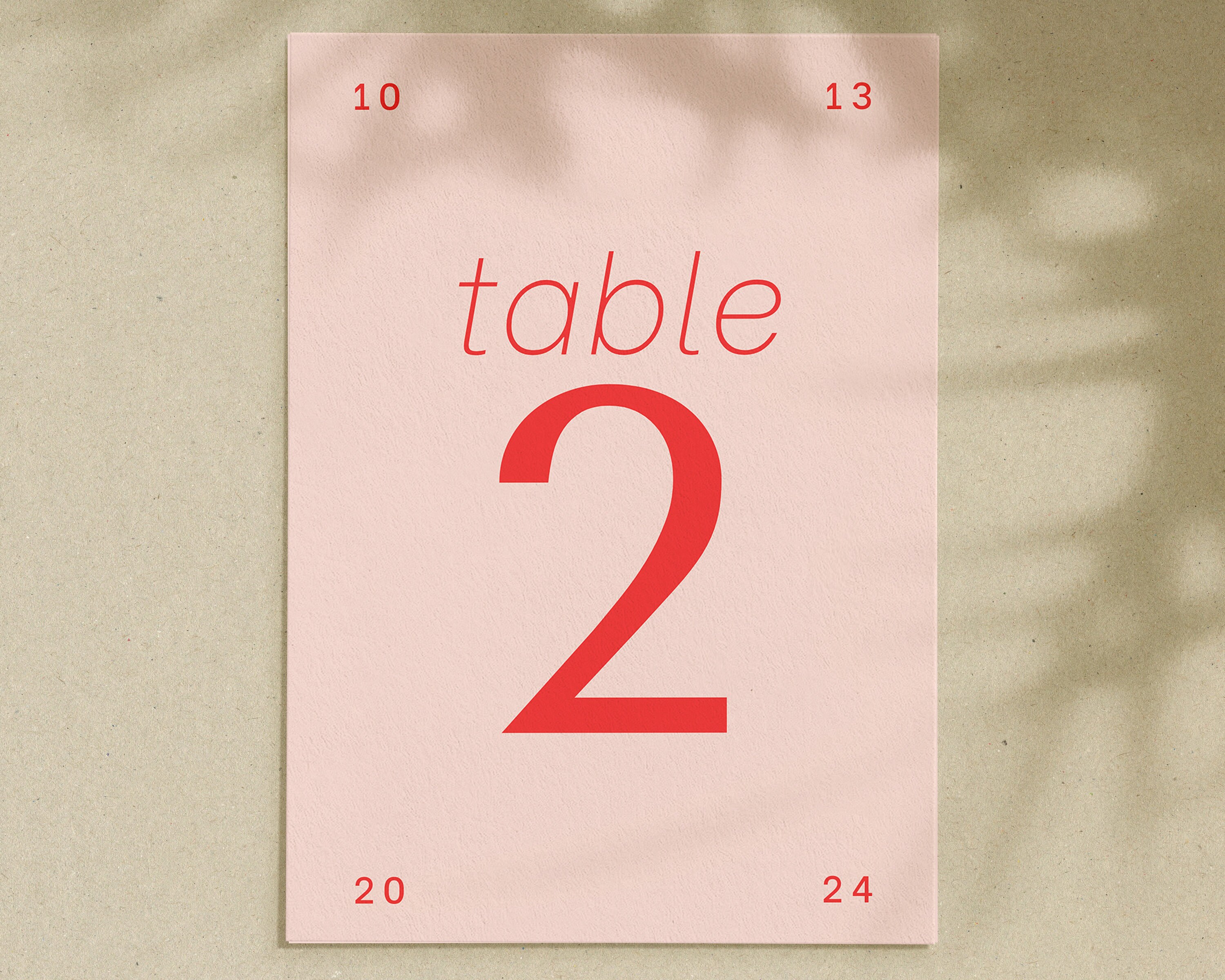 Wedding Table Numbers Printable Pink Table Numbers Template Reception ...