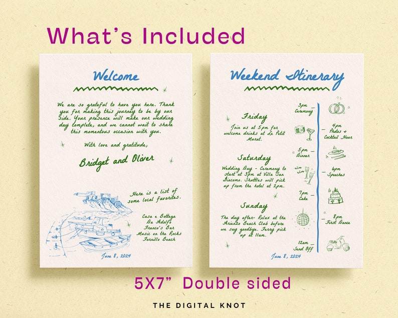 Wedding Welcome Letter Template Whimsical Wedding Letter - Etsy