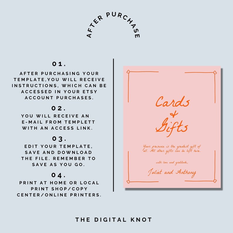 Wedding Cards and Gifts Sign Printable Gift Table Sign Colorful Wedding ...